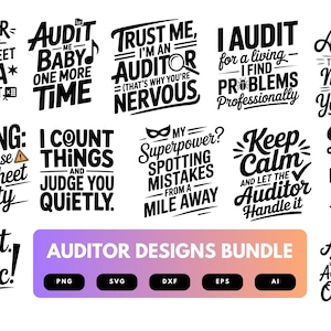 Auditor SVG Bundle | Internal Audit Clipart, Funny Audit Quotes ...