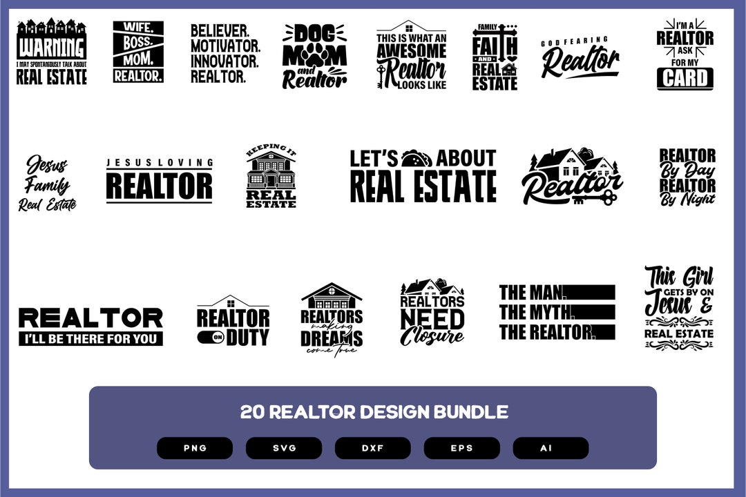 20 Realtor Design Bundle | Realtor Design | Realtor Shirt | Real Estate ...