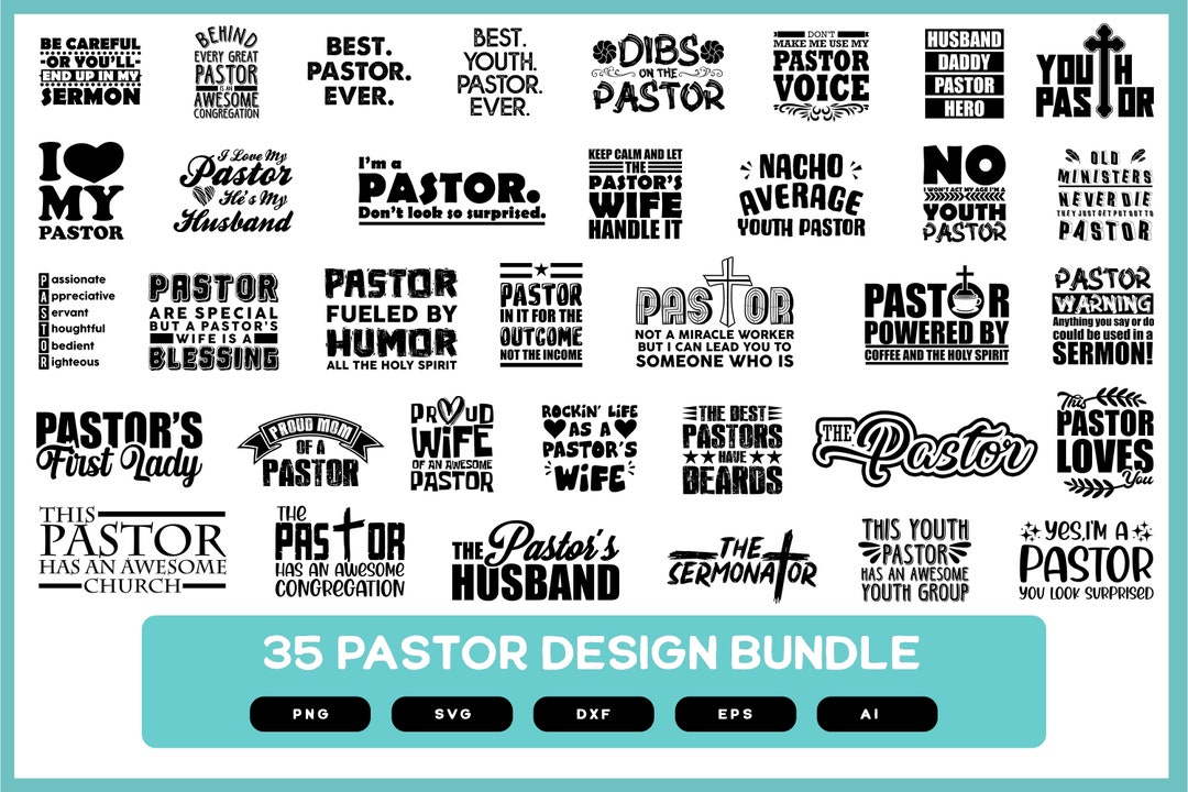 35 Pastors Design Bundle | Pastor Shirt Design | Pastor Shirt | Pastor ...