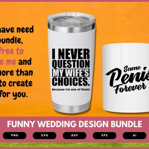 Funny Wedding Design Bundle | Funny Wedding SVG | Funny Wedding ...