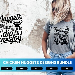 Chicken Nugget SVG Bundle | Funny Food Clipart, Fast Food Silhouette ...