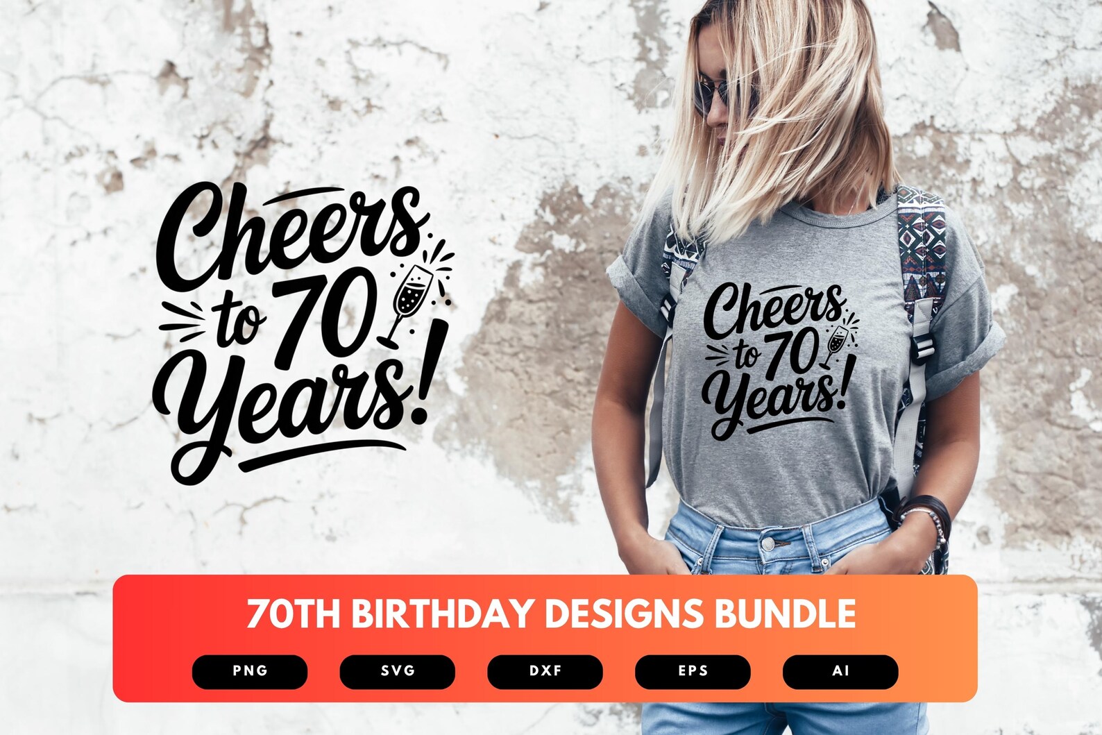 70th Birthday SVG Bundle | Funny Seventy Clipart, Milestone Birthday ...