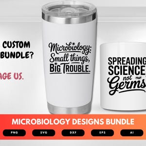 Microbiology SVG Bundle | Science Clipart, Microbe Illustrations ...