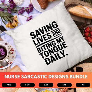 Nurse SVG Bundle | Sarcastic Nursing Quotes, Funny Nurse Cut Files for ...