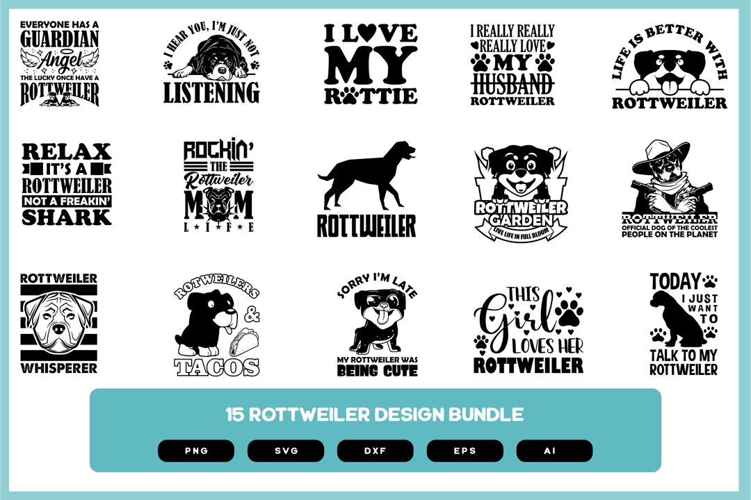 Rottweiler Design Bundle | Rottweiler Shirt Design | Rottie ...