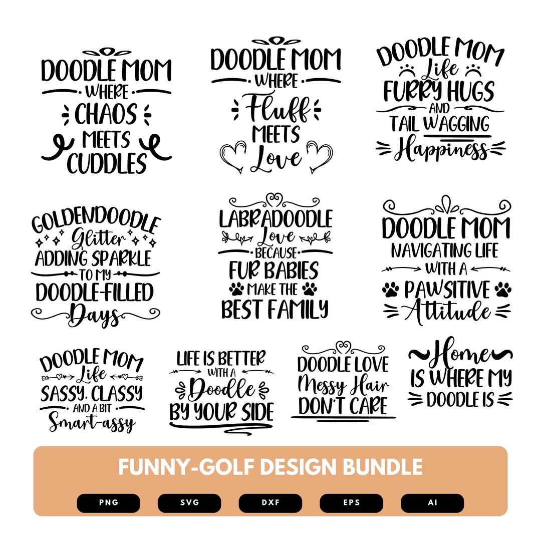 Doodle Mom SVG | Dog Mom Designs | Doodle Graphics | Cricut Doodle ...