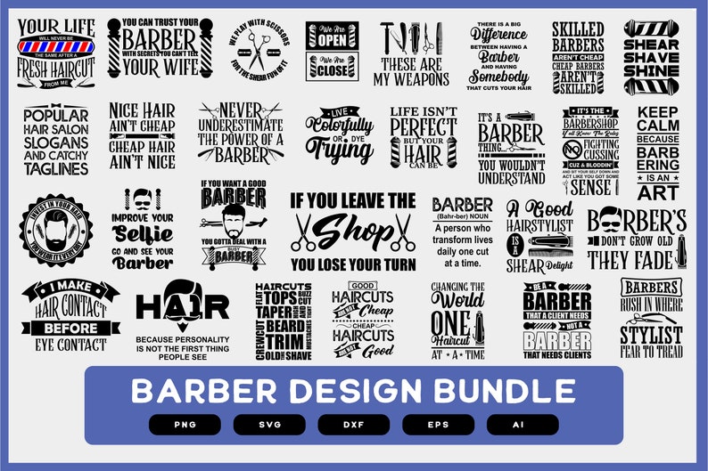 Barber Design Bundle | Barber Design | Barber Shirts | Barber SVG ...