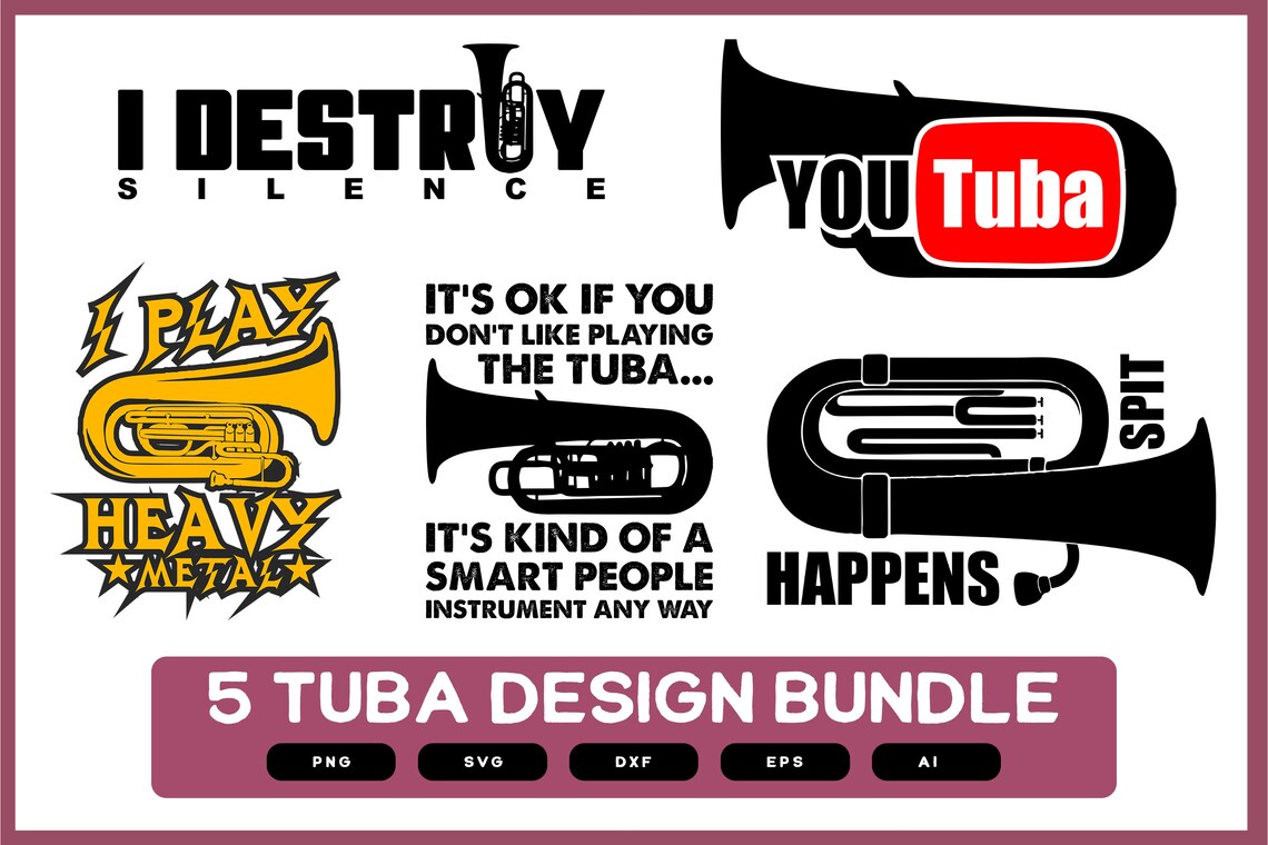 Tuba Design Bundle | Tuba Instruments Design | Tuba SVG | Tuba PNG ...