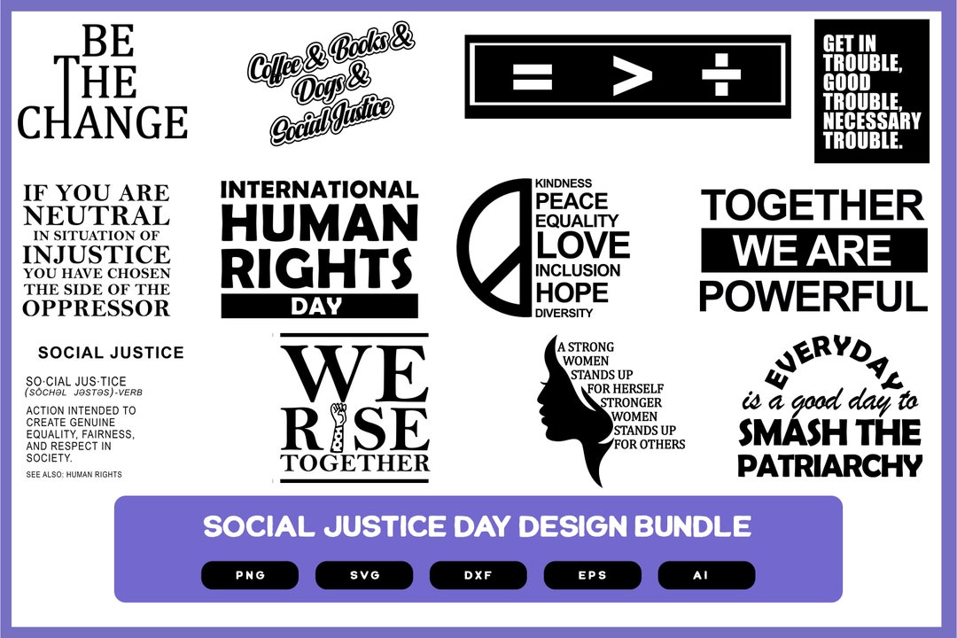 Social Justice Design Bundle | Social Justice Awareness | Social ...