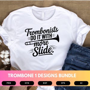 Trombone SVG Bundle | Brass Instrument Clipart, Musician Silhouette Cut ...