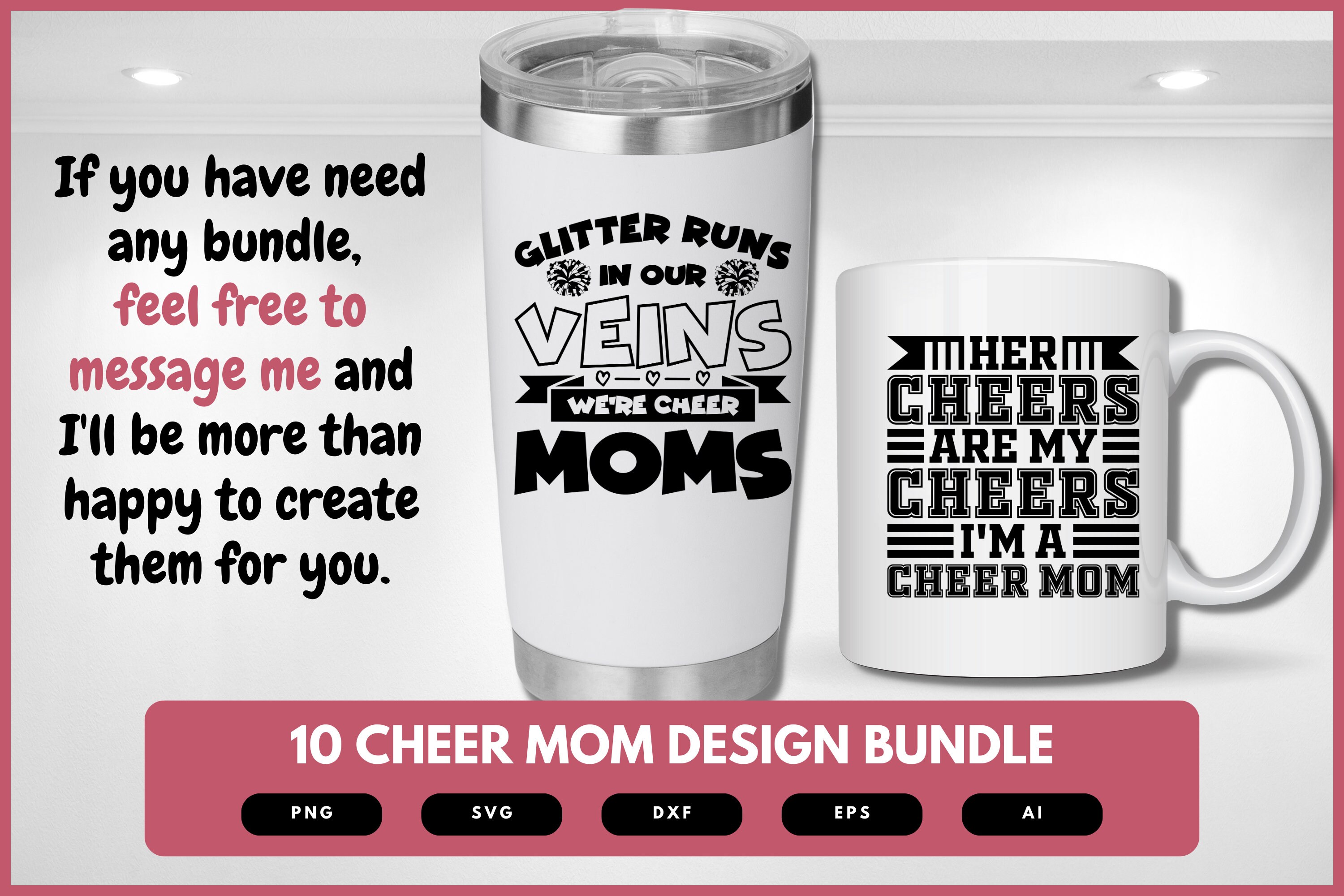 Cheer Mom Design Bundle | Cheer Mom SVG | Cheer Mom Game Shirts | Cheer ...