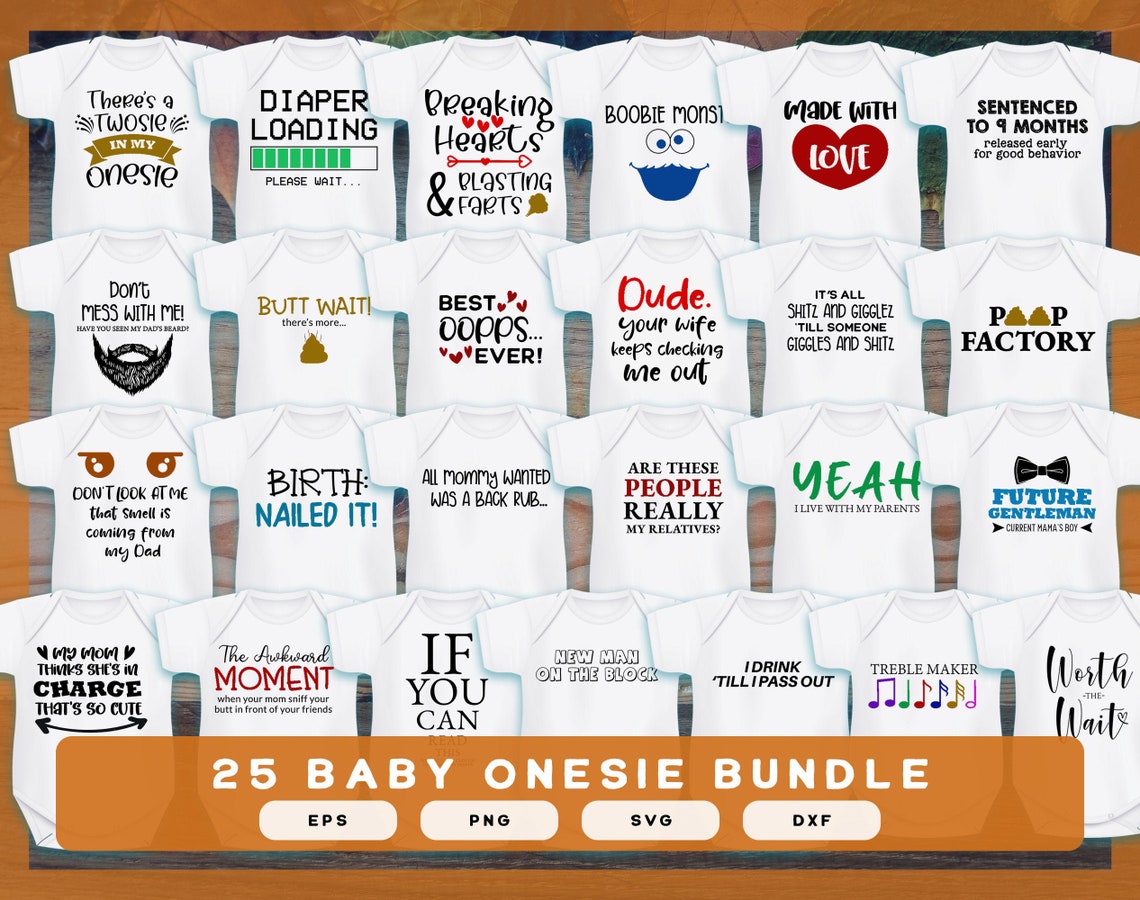 Onesie Designs SVG Funny Onesie Designs SVG Vinyl Baby - Etsy
