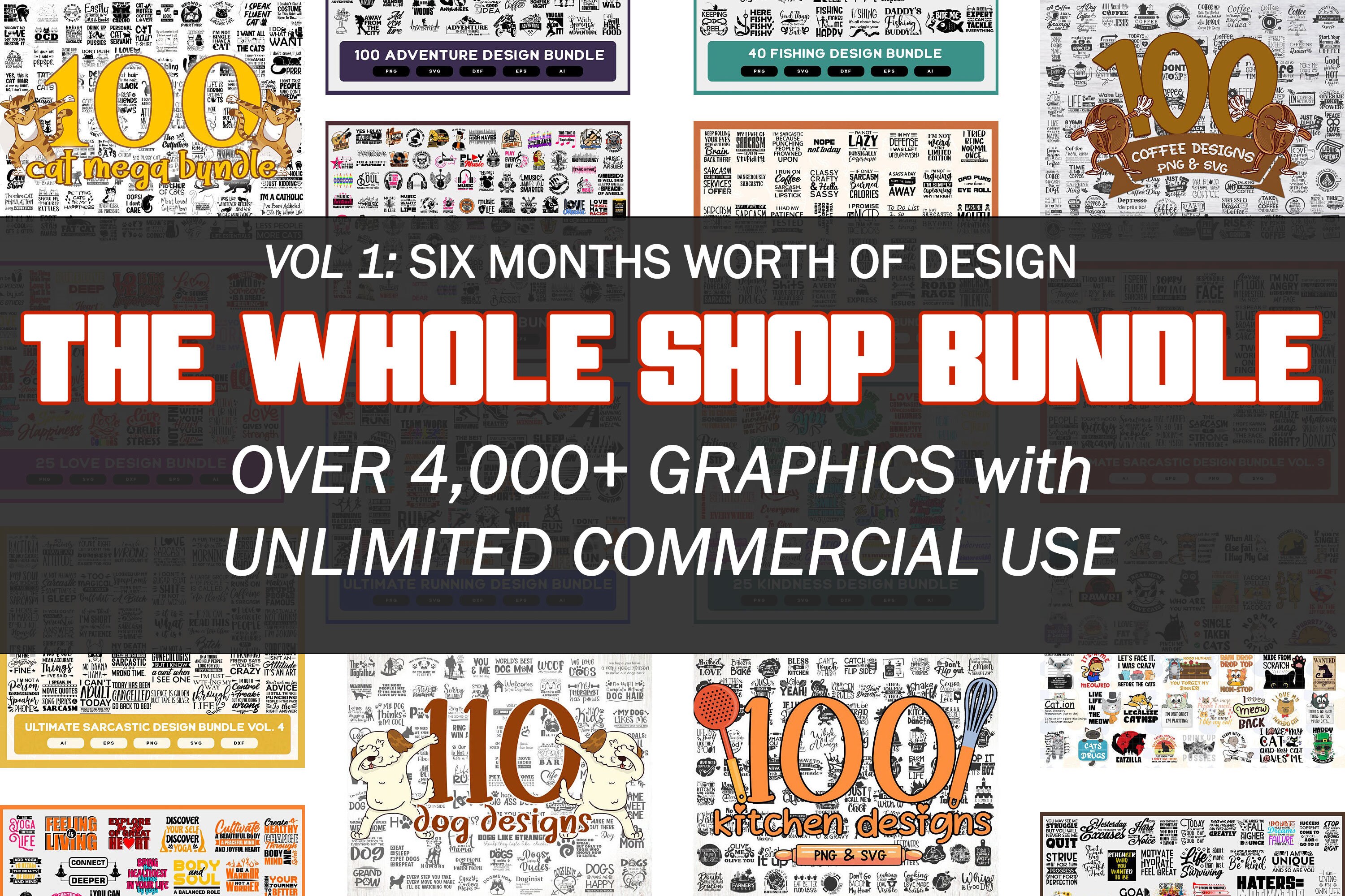 Whole Shop Mega Bundle Svg Png Eps Ai Dxf The Crafter's | Etsy