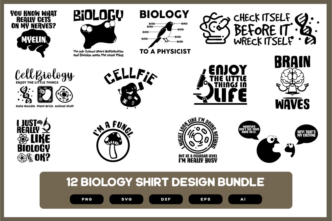 Biology Design Bundle Biology SVG Biology PNG Biology | Etsy
