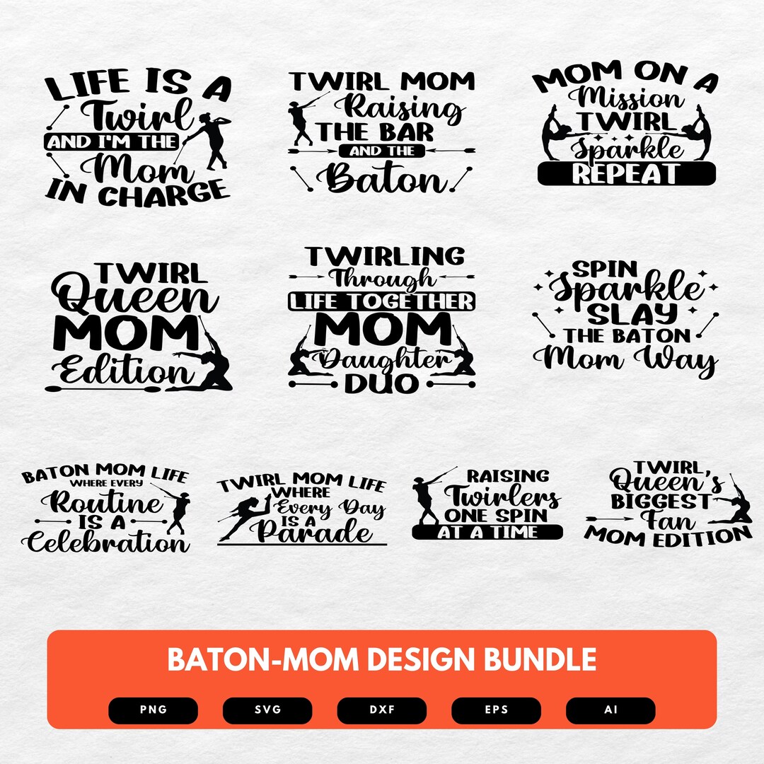 Baton Mom SVG | Cricut Mom Designs | Baton Mom Files | Baton Mom Cut ...