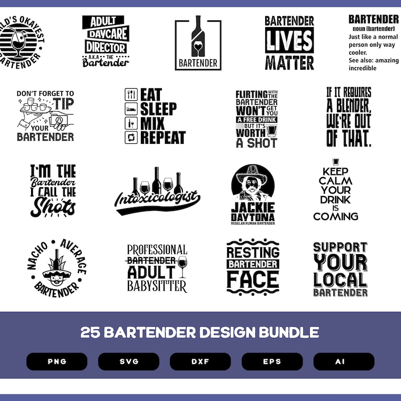 Bartender Logo Sign - Etsy