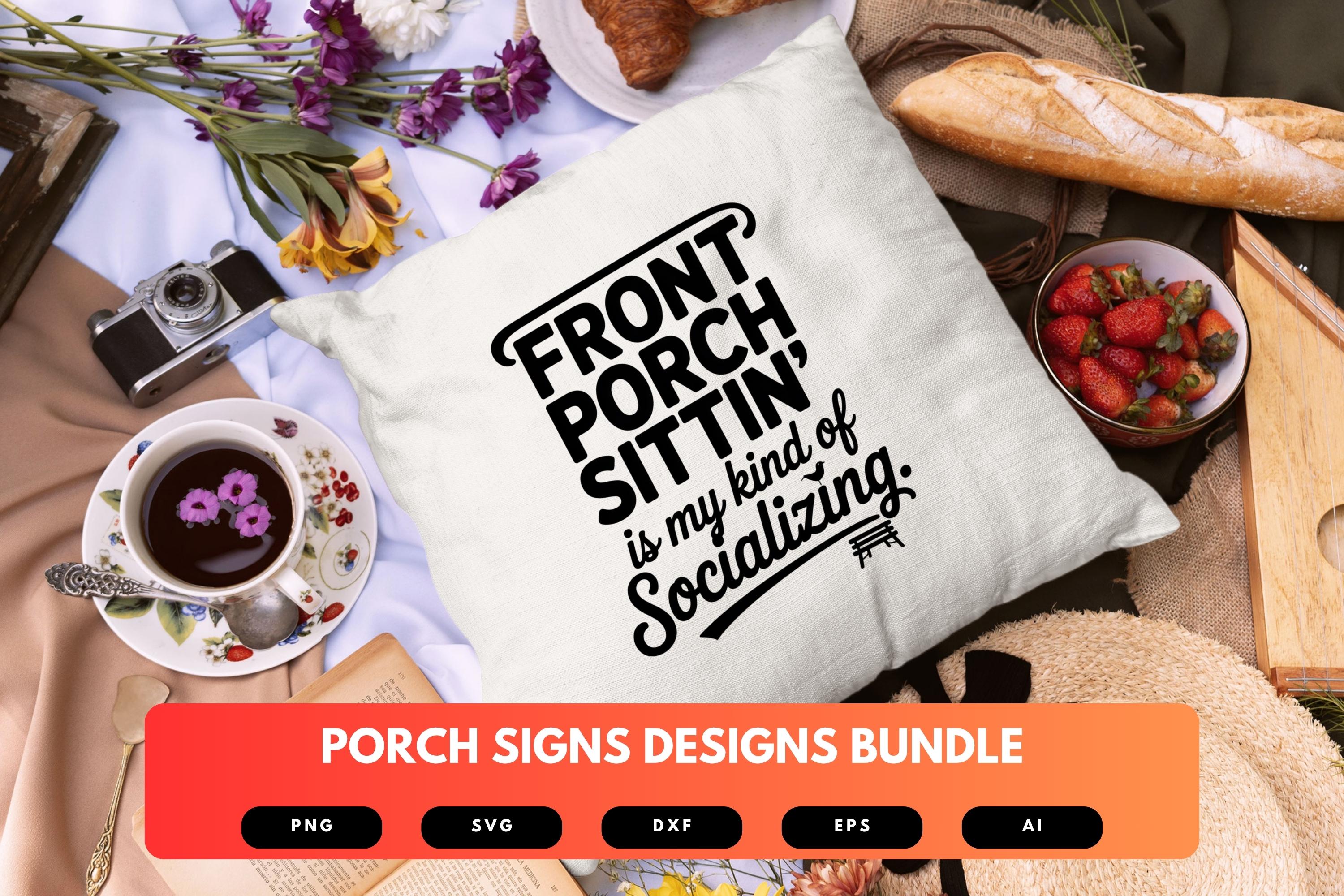 Porch Signs SVG Bundle | Welcoming , Decorative Outdoor Cut Files for ...