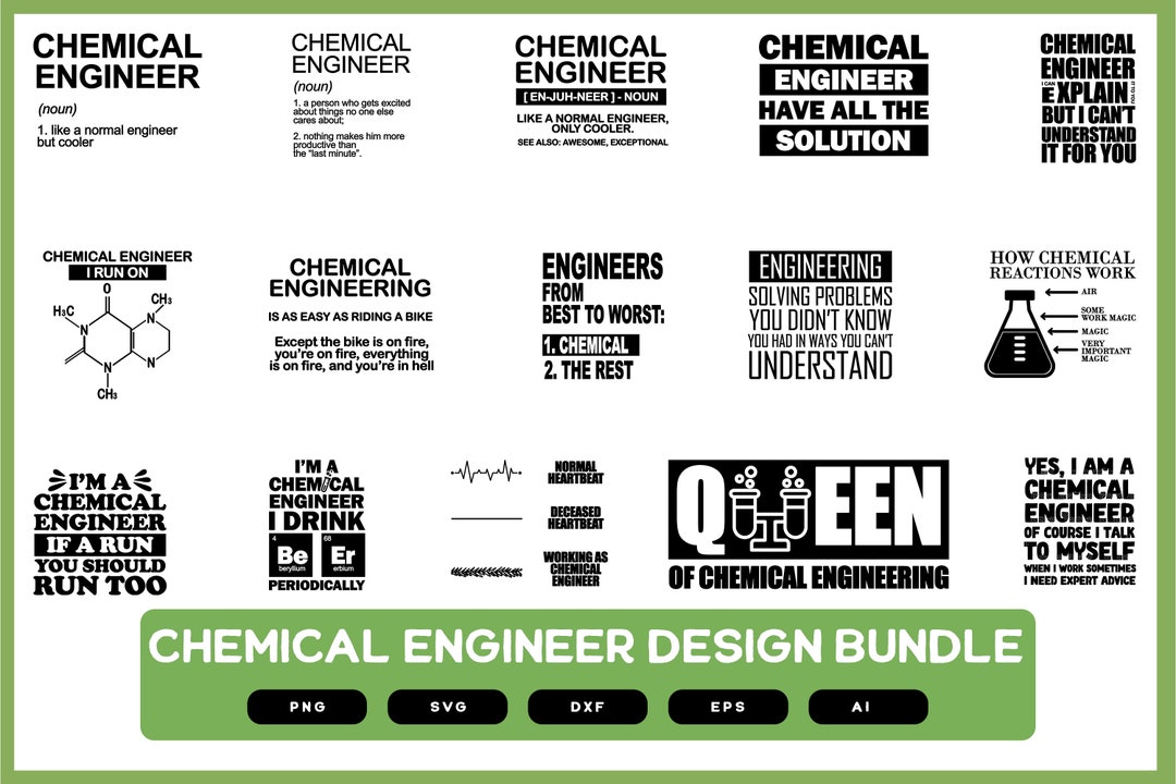 Chemical Engineer Design Bundle | Engineer Design | Chemical Engineer ...