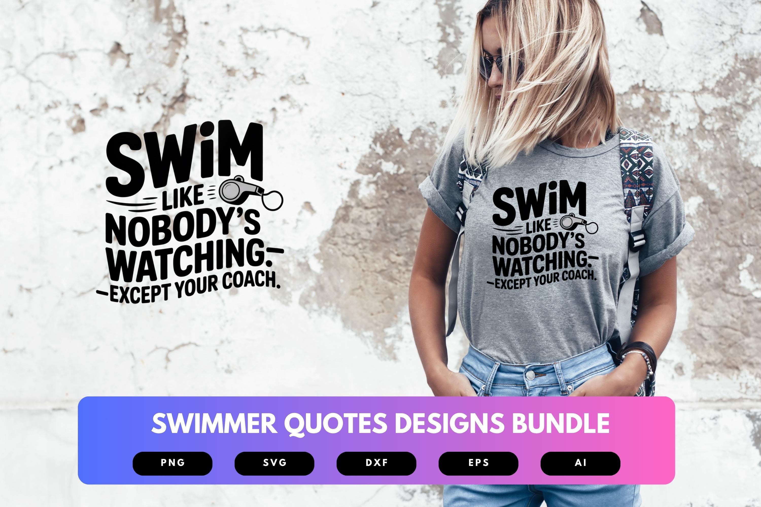 Swimmer Quotes SVG Bundle | Motivational Swim Sayings, Pool Life ...