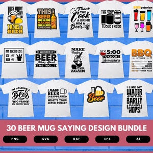 Beer Mug Sayings Design Bundle | Beer Mug Quotes | Beer | Beer SVG ...