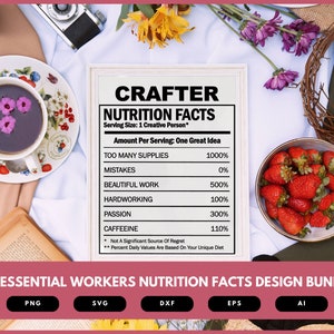 20 Essential Workers Nutrition Facts Design Bundle Essential Worker ...