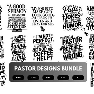 Pastor SVG Bundle | Faith Quotes, Christian Church Cut Files for Cricut ...