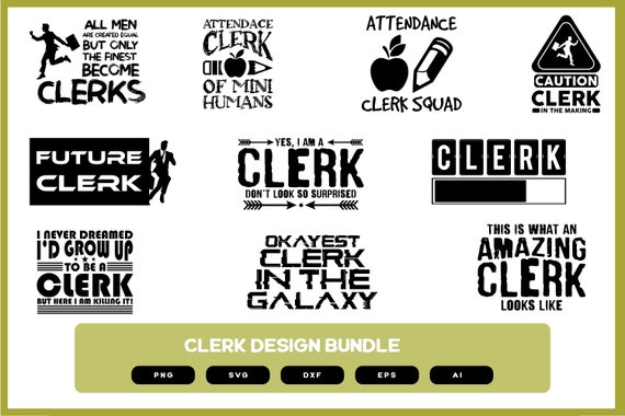 Clerk Design Bundle Clerk Shirt Clerk Shirt POD Clerk - Etsy