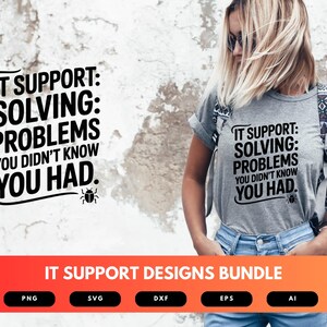 IT Support SVG Bundle | Tech Support Clipart, Funny Help Desk ...