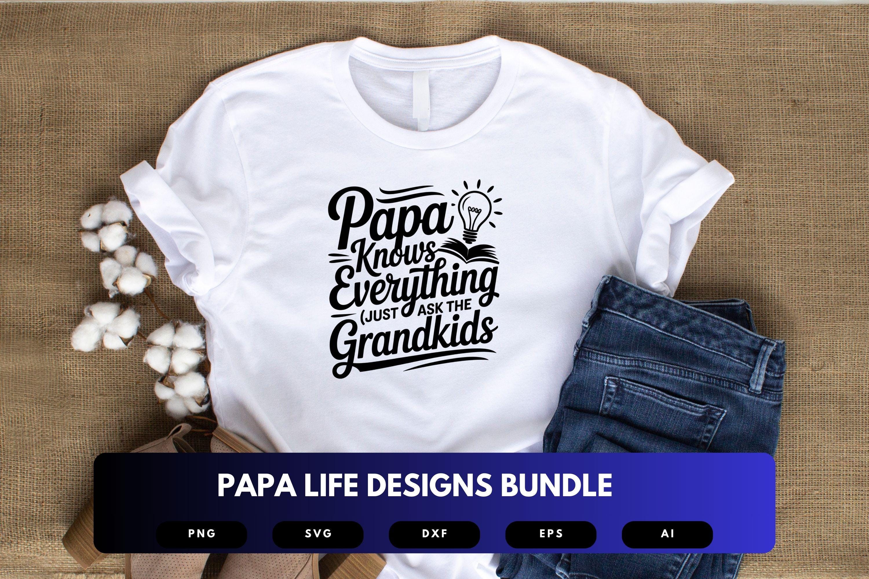 Papa Life SVG Bundle | Funny Dad Quotes, Grandfather Clipart ...
