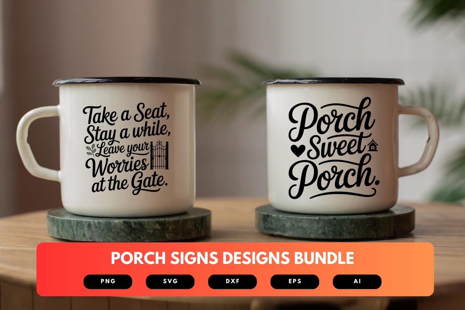 Porch Signs SVG Bundle | Welcoming , Decorative Outdoor Cut Files for ...
