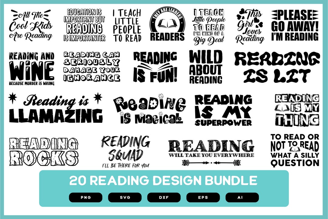 20 Reading Design Design Bundle | Reading Quotes | Reading Lover ...