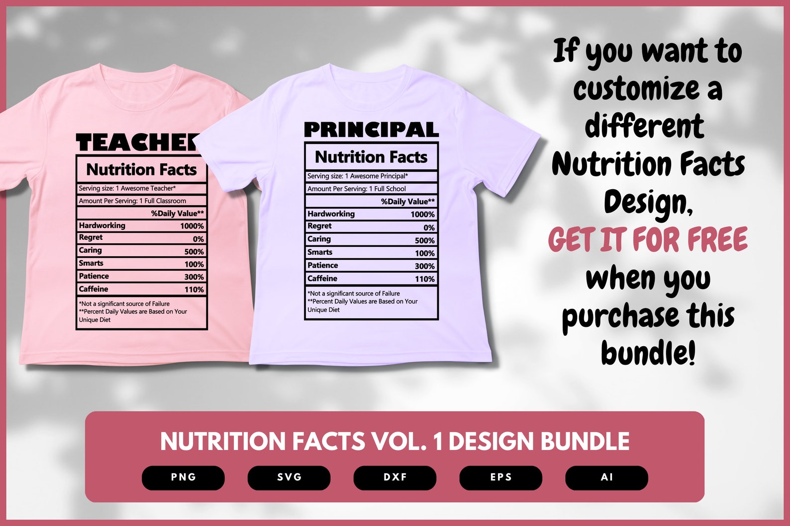 Nutrition Facts Design Bundle Volume 1 | Nutrition Facts SVG ...