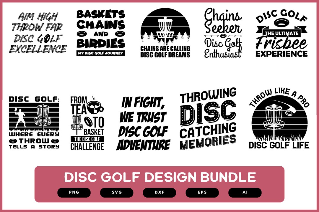 Disc Golf Design Bundle | Disc Golf Bundle | Disc Golf Saying Svg ...