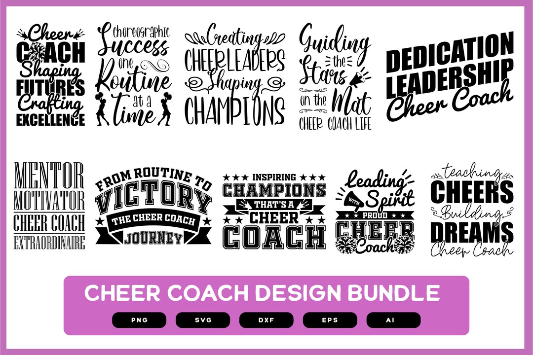 Cheer Coach Design Bundle | Proud Coach SVG | Coach Shirts | Proud ...