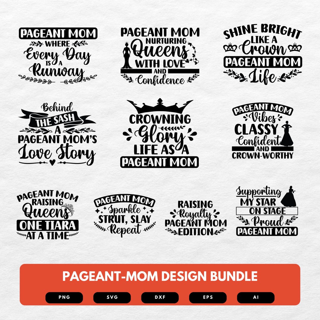 Pageant Mom SVG | Pageant Designs | Crown SVG | Cricut Pageant Mom ...