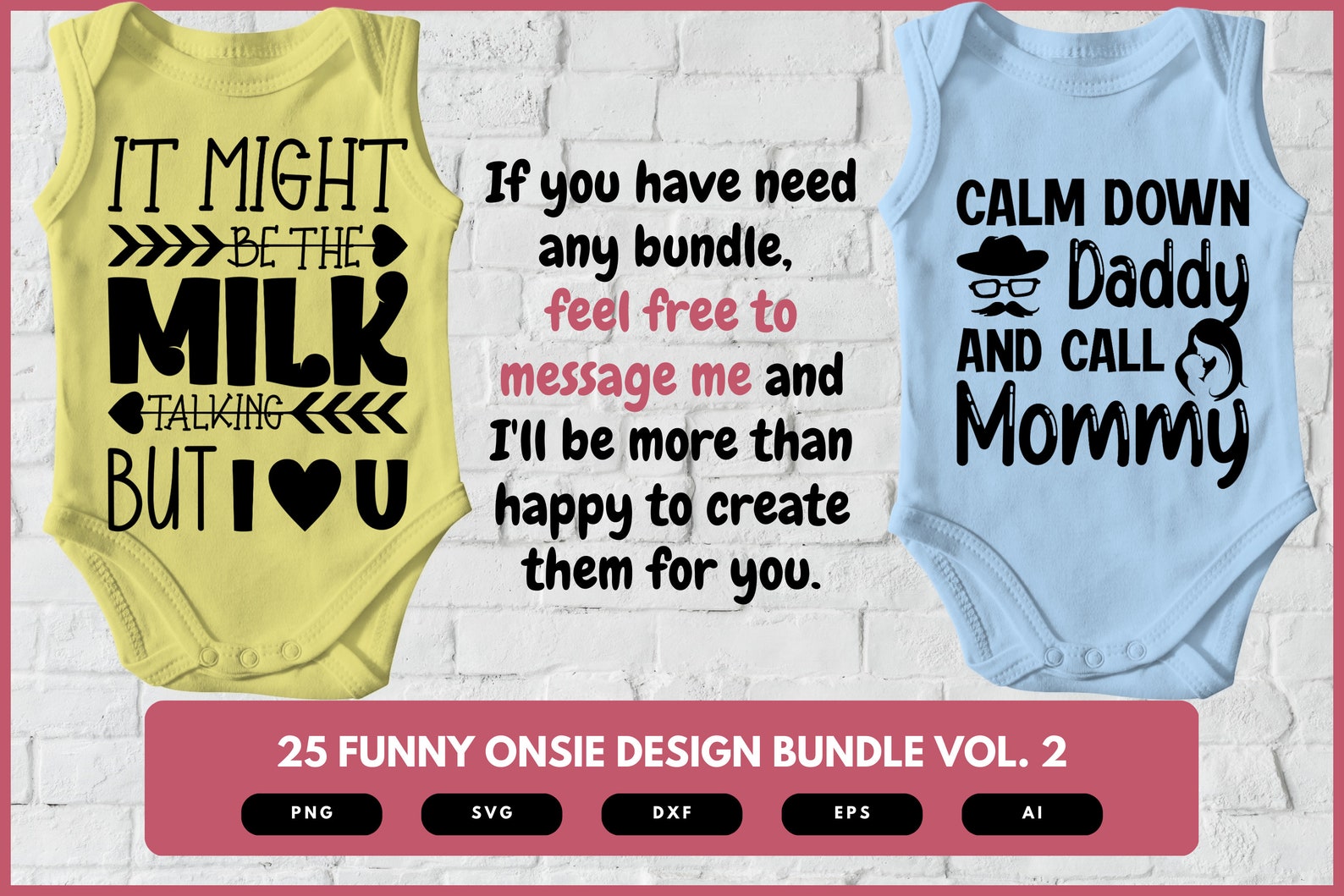 Funny Onesie Design Bundle Vol. 2 | Onesie | Onesie SVG | Baby Dress ...