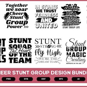 Cheer Stunt Group SVG Design Bundle | Cheer Stunt SVG | Cheer Stunt ...