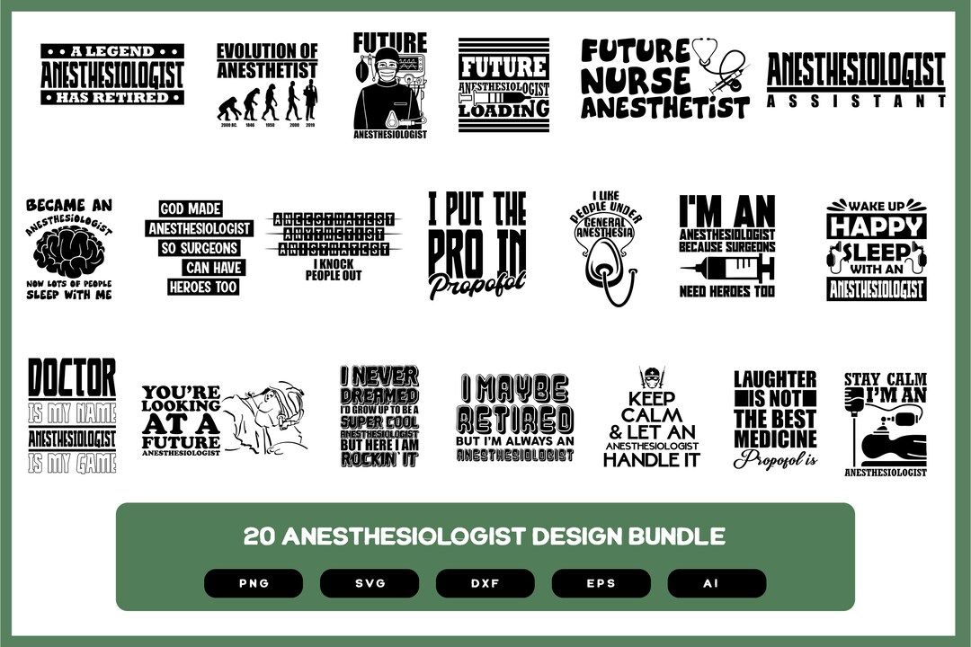 20 Anesthesiologist Design Bundle | Anesthesiologist Shirt Design ...