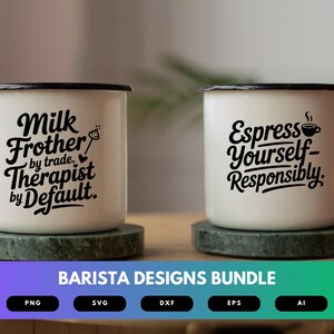 Barista SVG Bundle | Coffee Shop Clipart, Latte Art , Cafe Silhouette ...