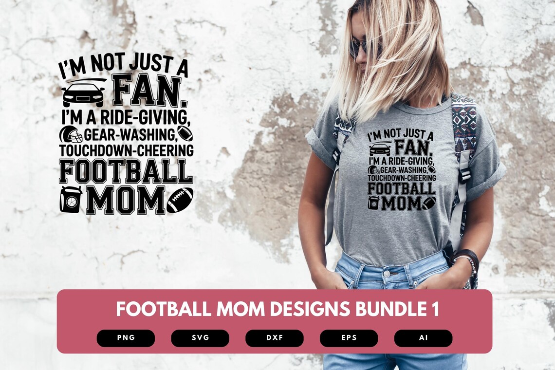 Football Mom SVG Bundle | Game Day Clipart, Sports Mom Silhouette Cut ...