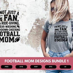 Football Mom SVG Bundle | Game Day Clipart, Sports Mom Silhouette Cut ...