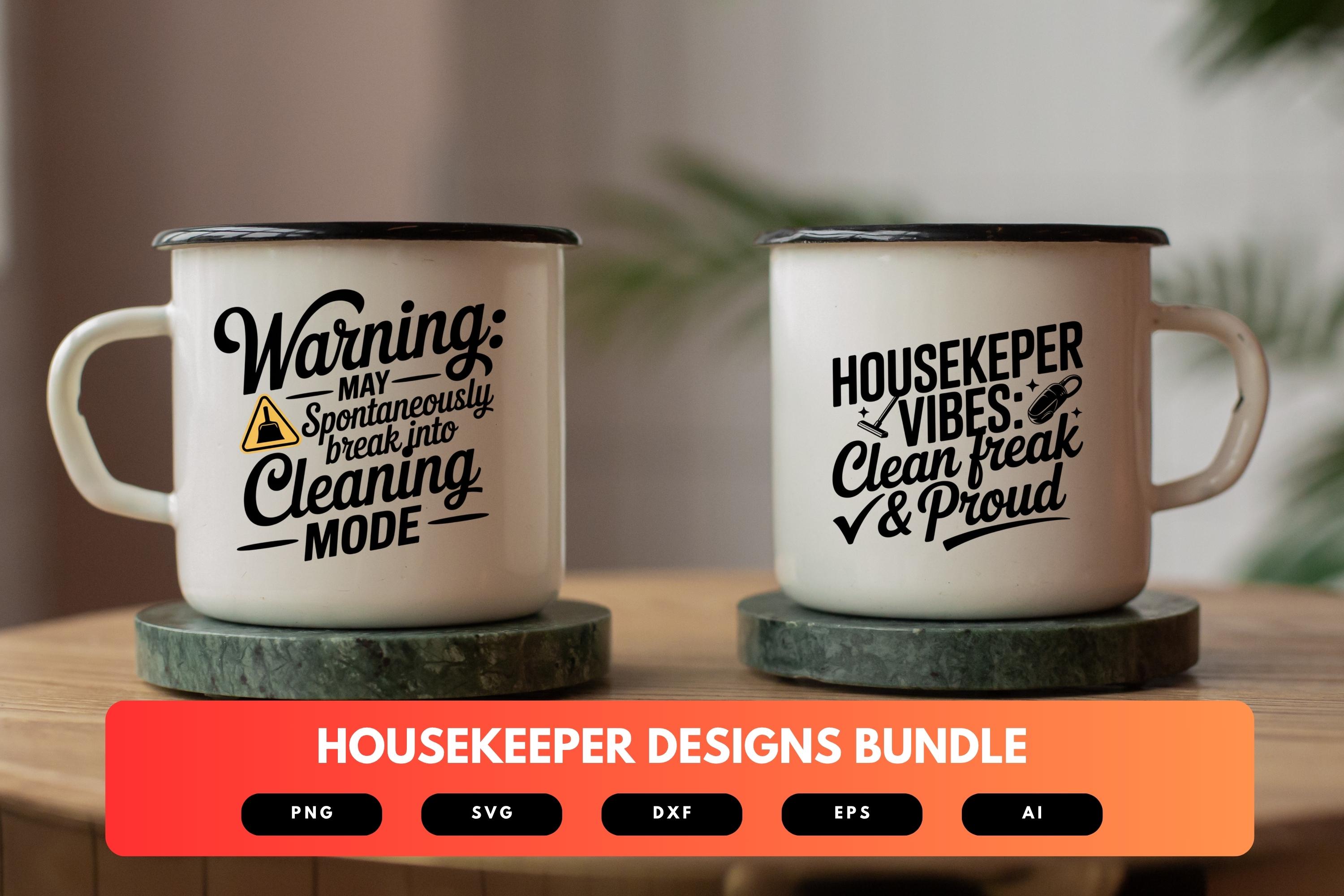 Housekeeper SVG Bundle | Cleaning Quotes, Maid Life Clipart , Cut Files ...