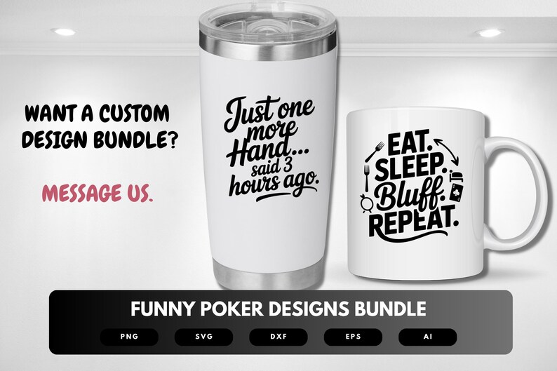 Funny Poker SVG Bundle | Card Game Quotes, Casino Clipart Cut Files for ...