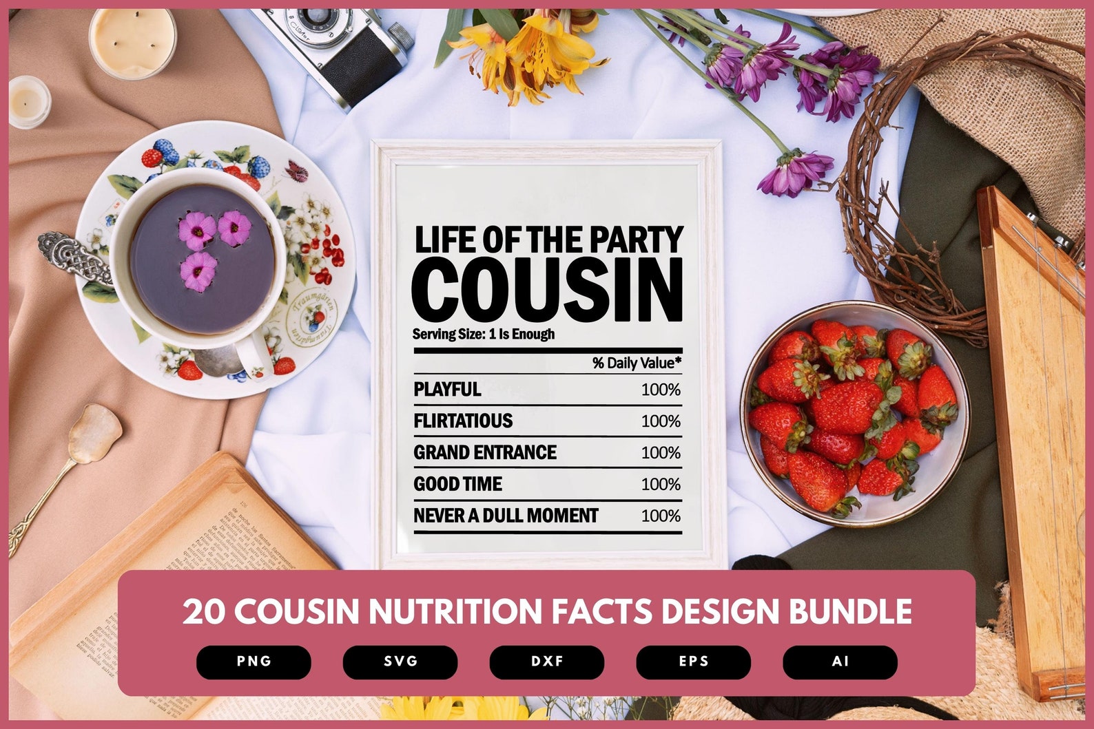 Cousin Nutrition Facts Design Bundle Cousin Nutrition Design Cousin SVG ...