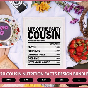 Cousin Nutrition Facts Design Bundle Cousin Nutrition Design Cousin SVG ...