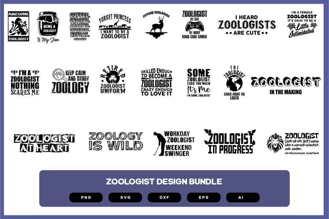 Zoologist Design Bundle | Zoologist Funny Shirt | Zoologist Shirt ...
