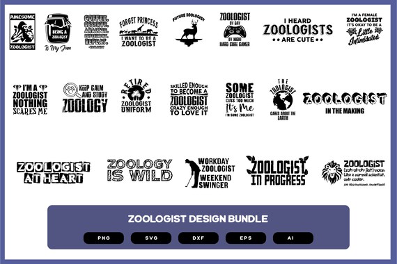 Zoologist Design Bundle Zoologist Funny Shirt Zoologist - Etsy