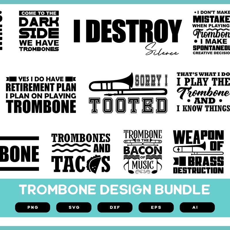Trombone Svg - Etsy