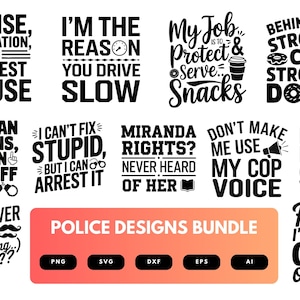 Police SVG Bundle | Law Enforcement Clipart, Officer Silhouette Cut ...