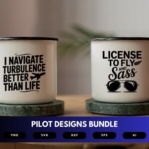Pilot SVG Bundle | Aviation Clipart, Pilot Quote Cut Files for Cricut ...
